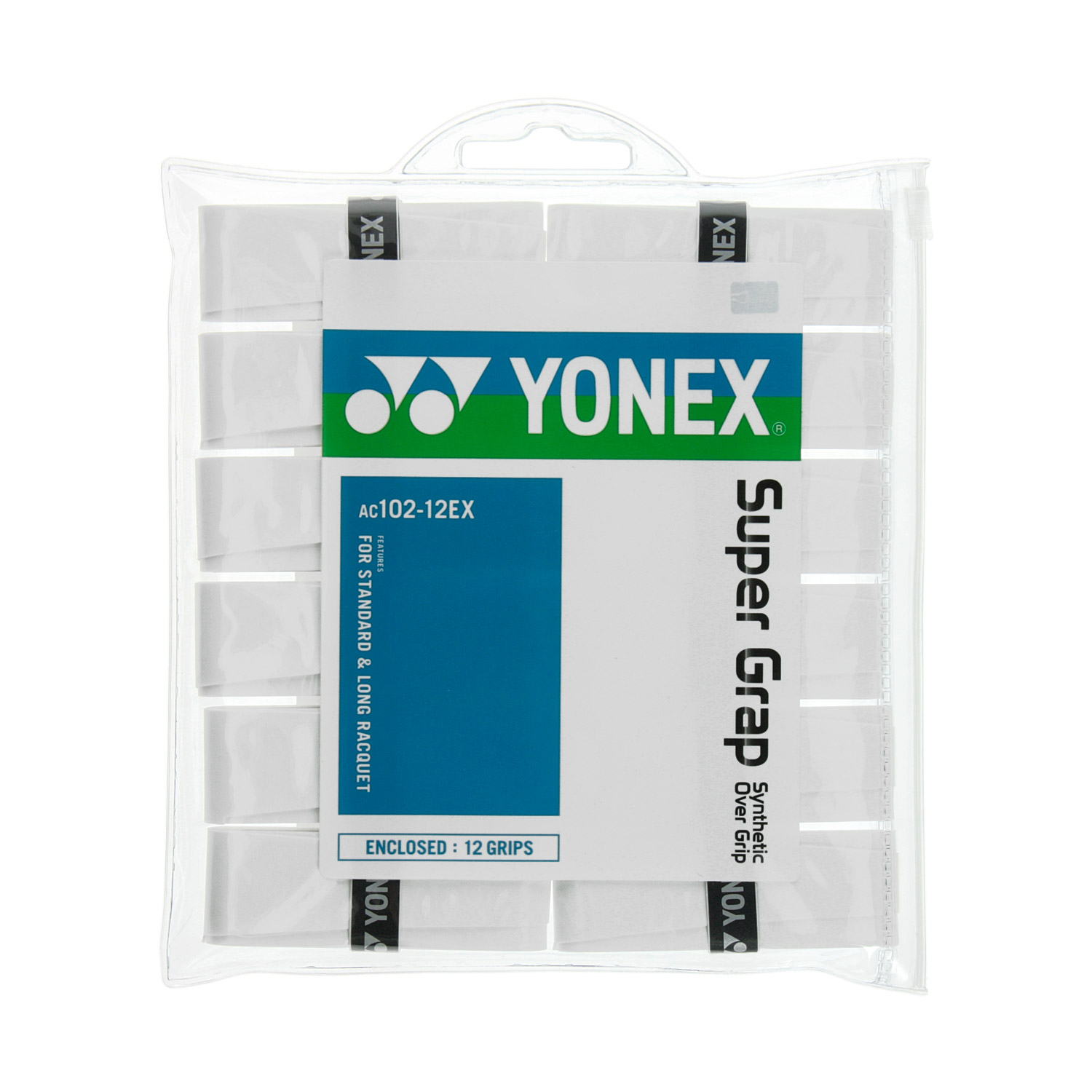 Yonex Super Grap x 12 Overgrip Racchetta - White