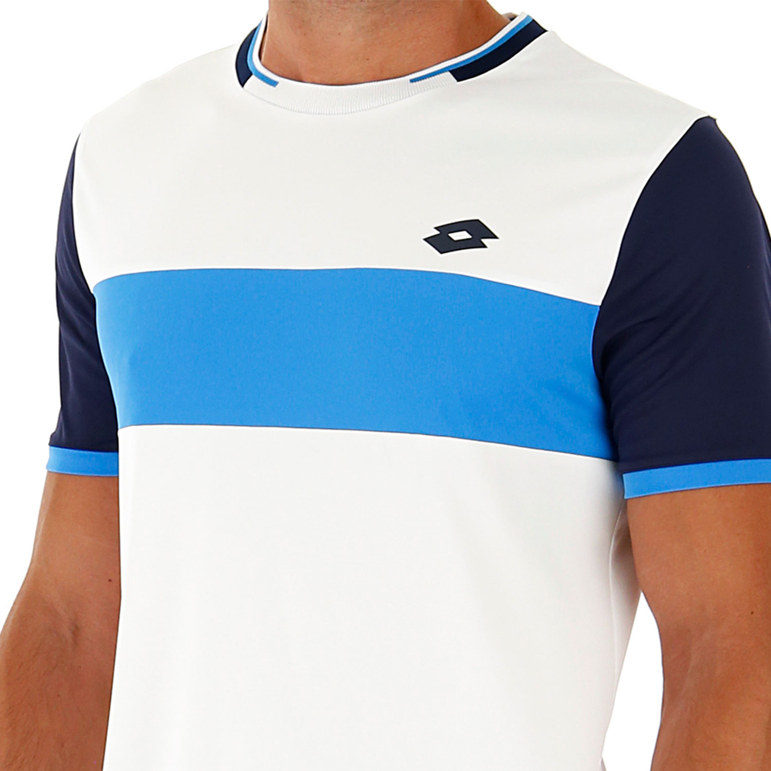 Lotto Top Ten II Block Men s Tennis T Shirt Bright White