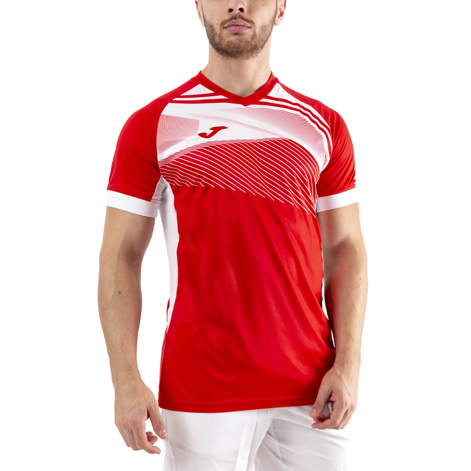 Joma Supernova II Men's Tennis T-Shirt - Red/White
