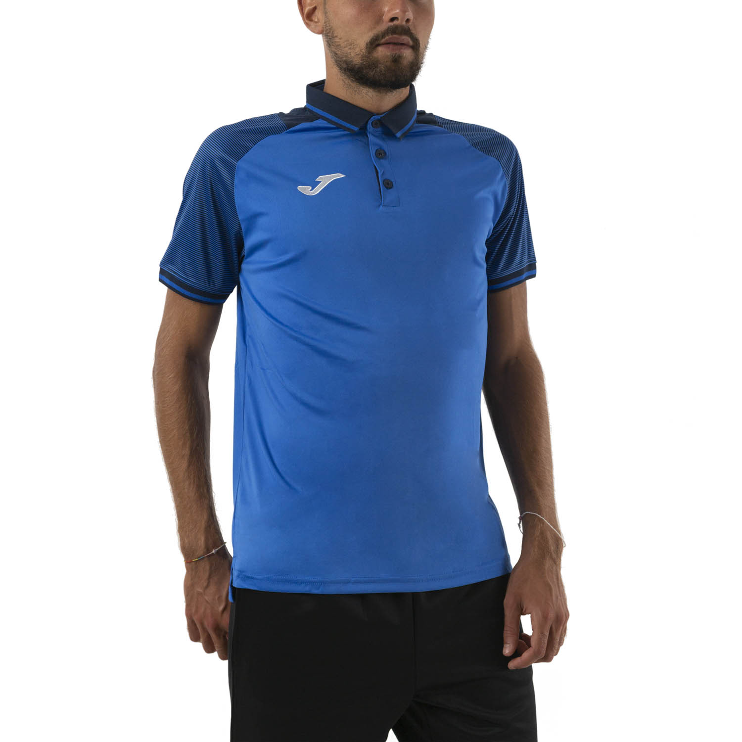 Joma Essential II Men's Tennis Polo - Royal/Dark Navy