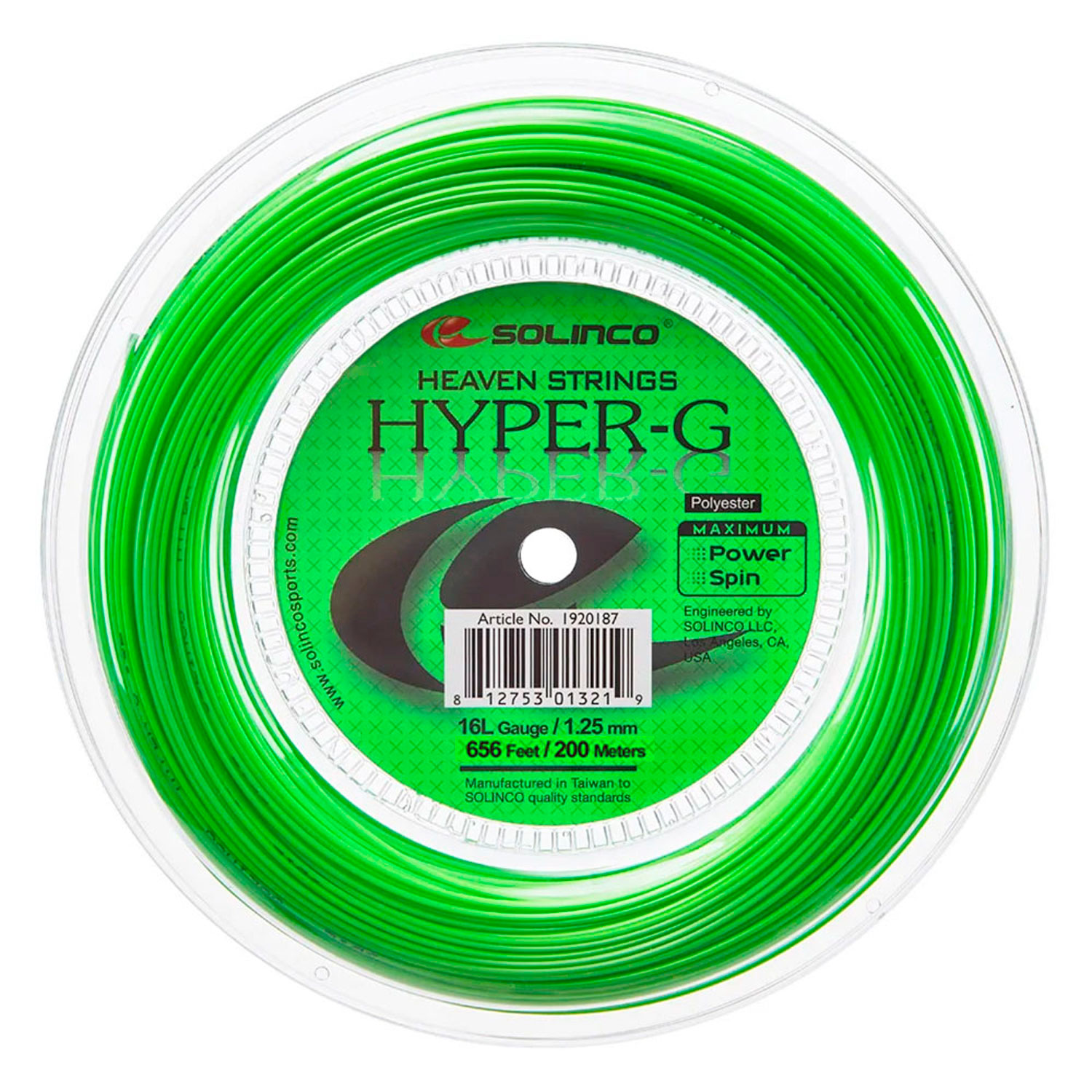 Solinco Hyper G 1.25 Tennis String Reel - Green