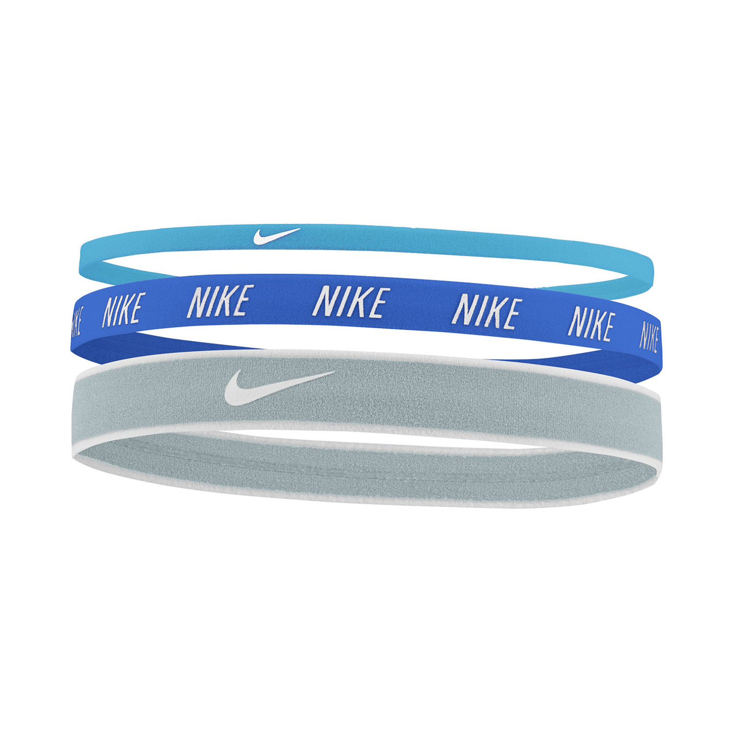 Nike Logo x 3 Tennis Mini Hairbands - Bright Mango/White