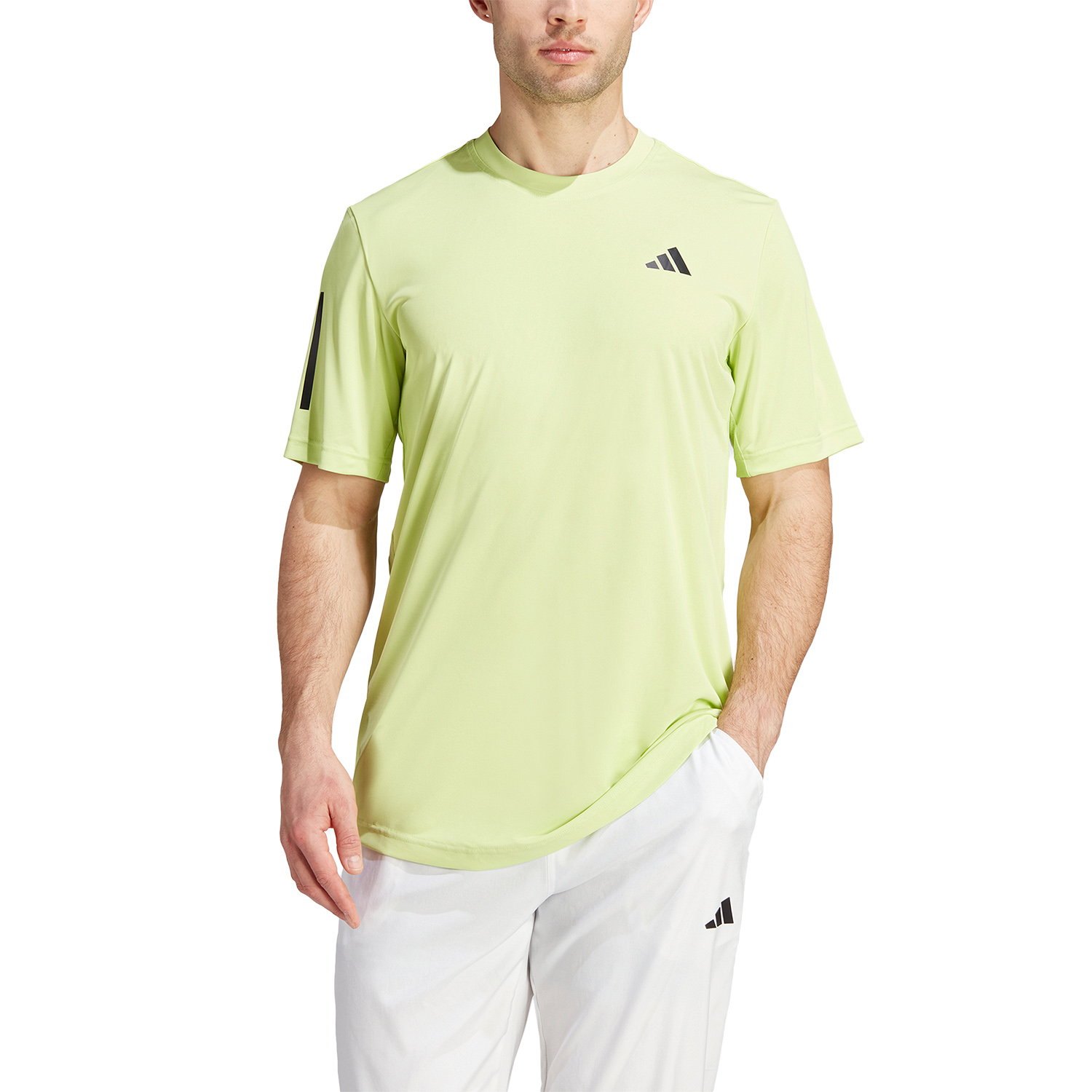 adidas Club 3 Stripes Men's Tennis T-Shirt - Black