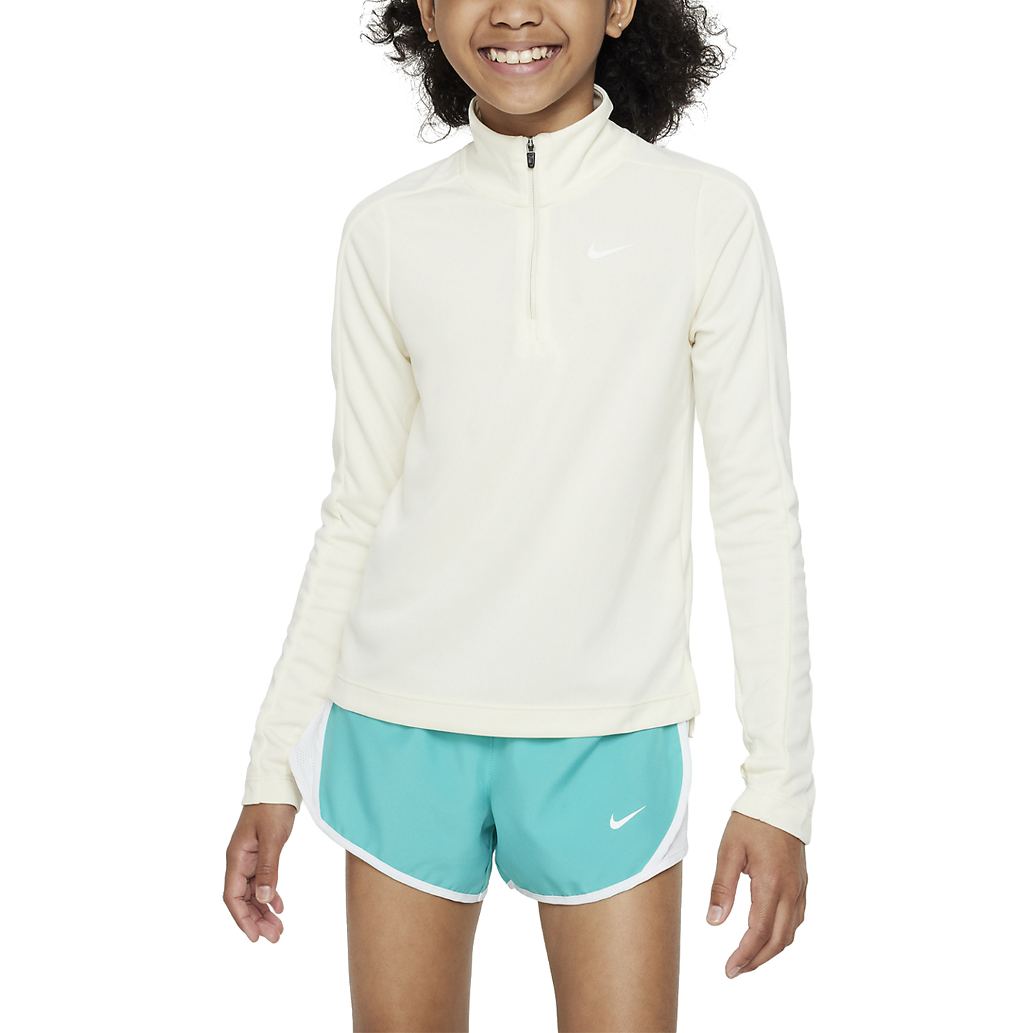 Nike Dri-FIT Girl's Tennis Shirt - Black/White