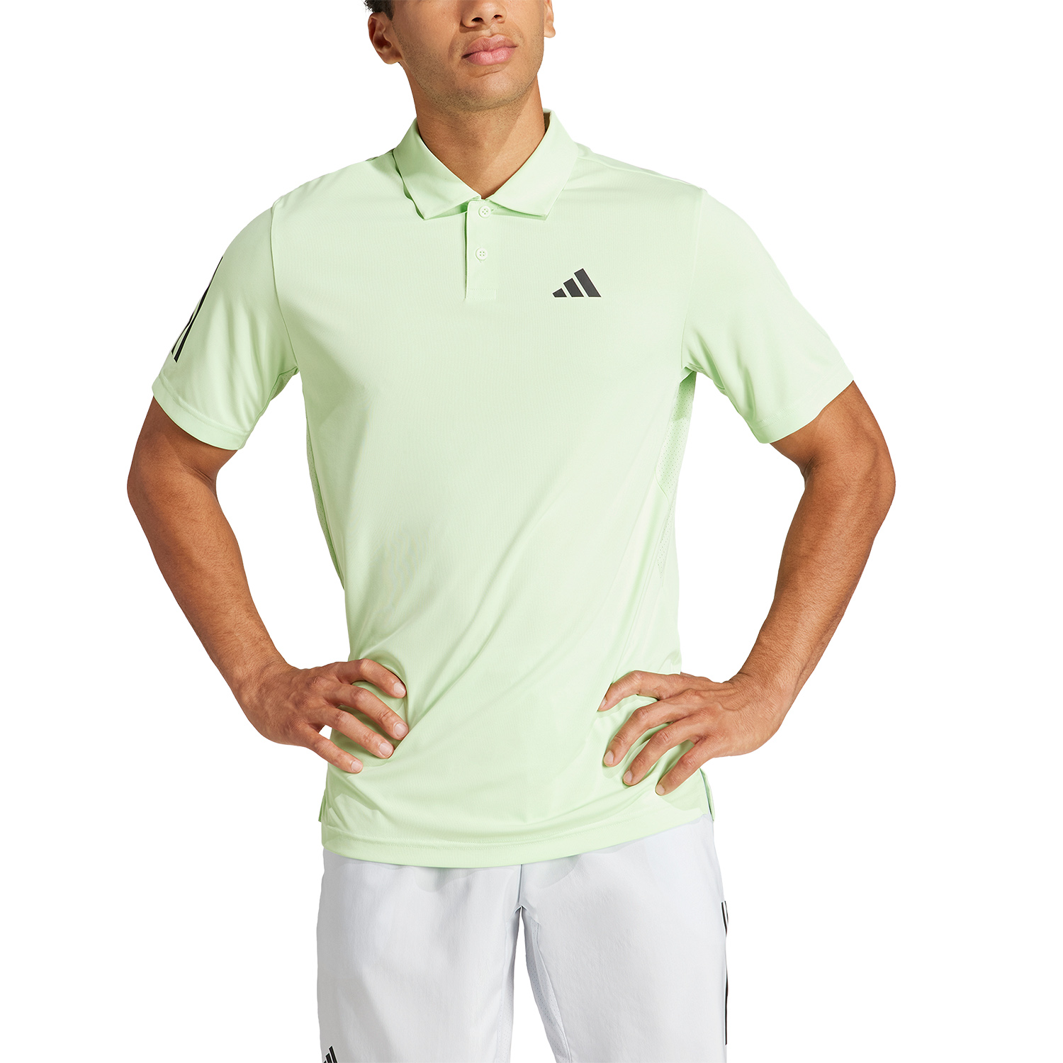 adidas Club 3 Stripes Men's Tennis Polo - Lucid Blue
