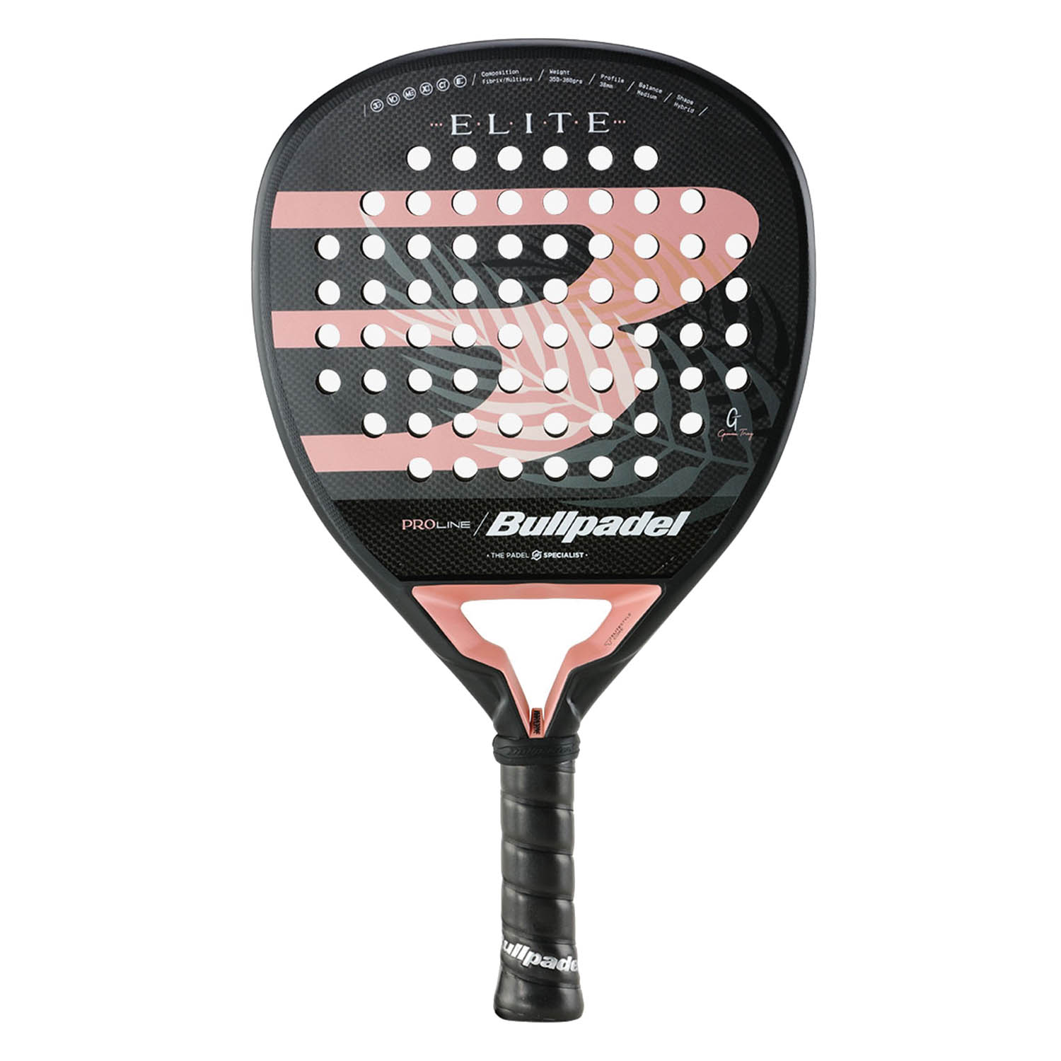 Bullpadel Elite W Raqueta de Padel - White/Black/Pink