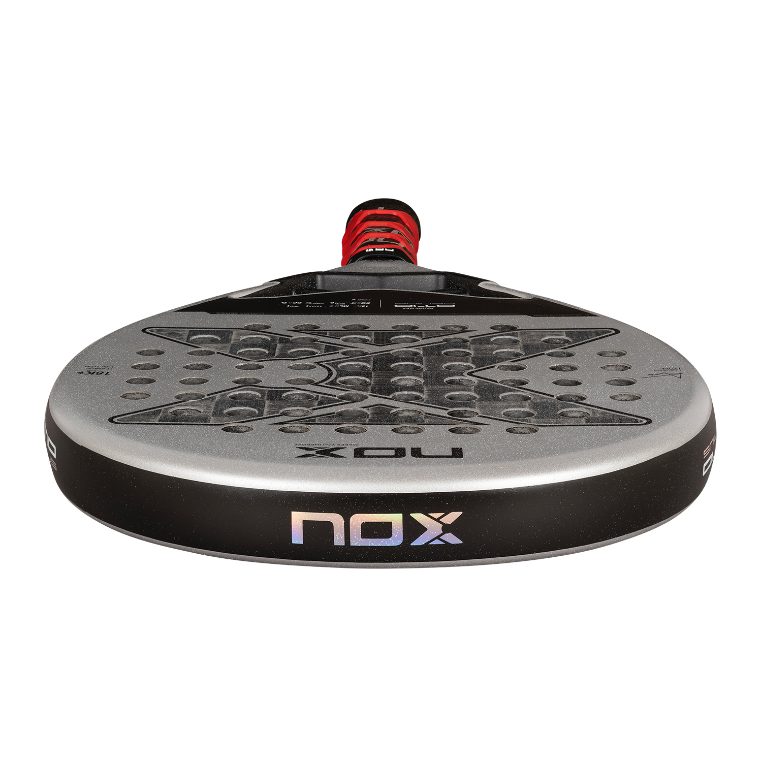 NOX AT10 Genius 18K Alum Padel Racket - Black/Grey