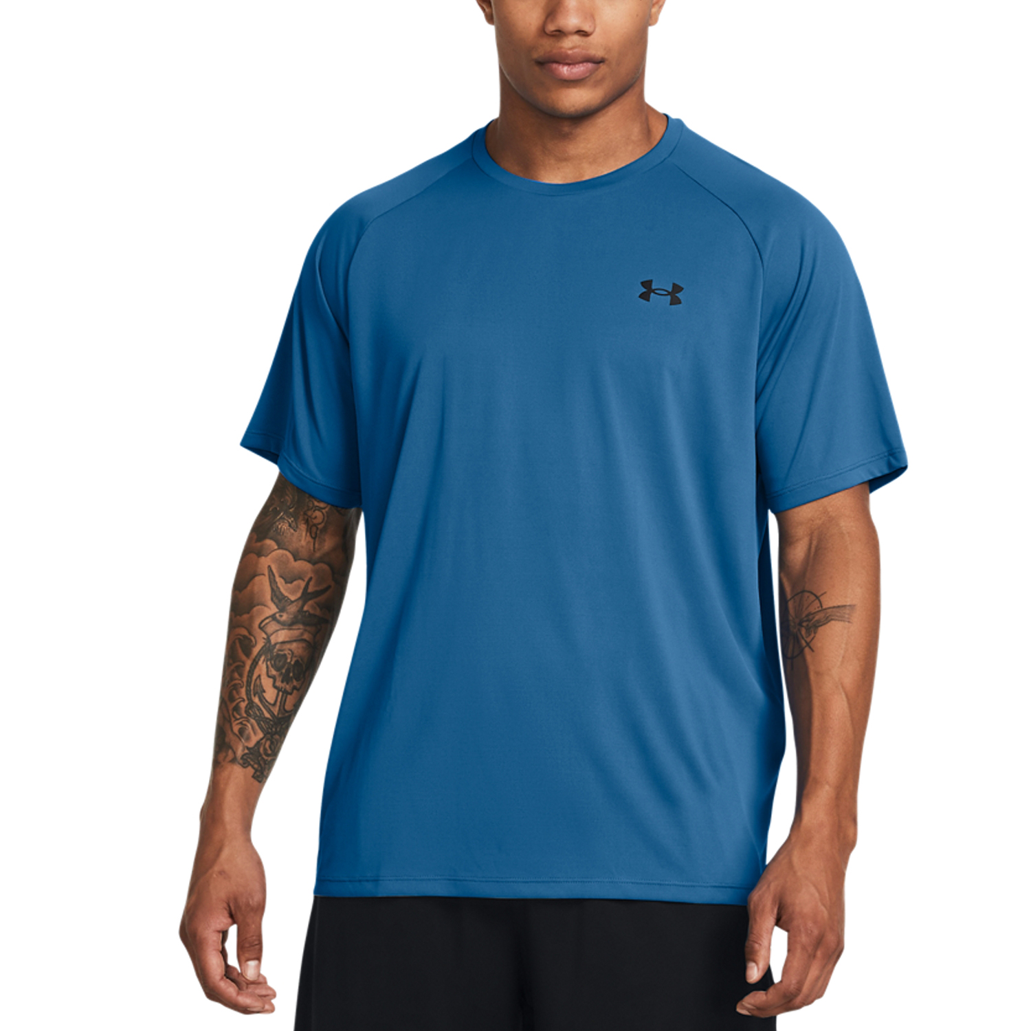 Under Armour Tech 20 Mens Tennis T Shirt Photon Blueblack