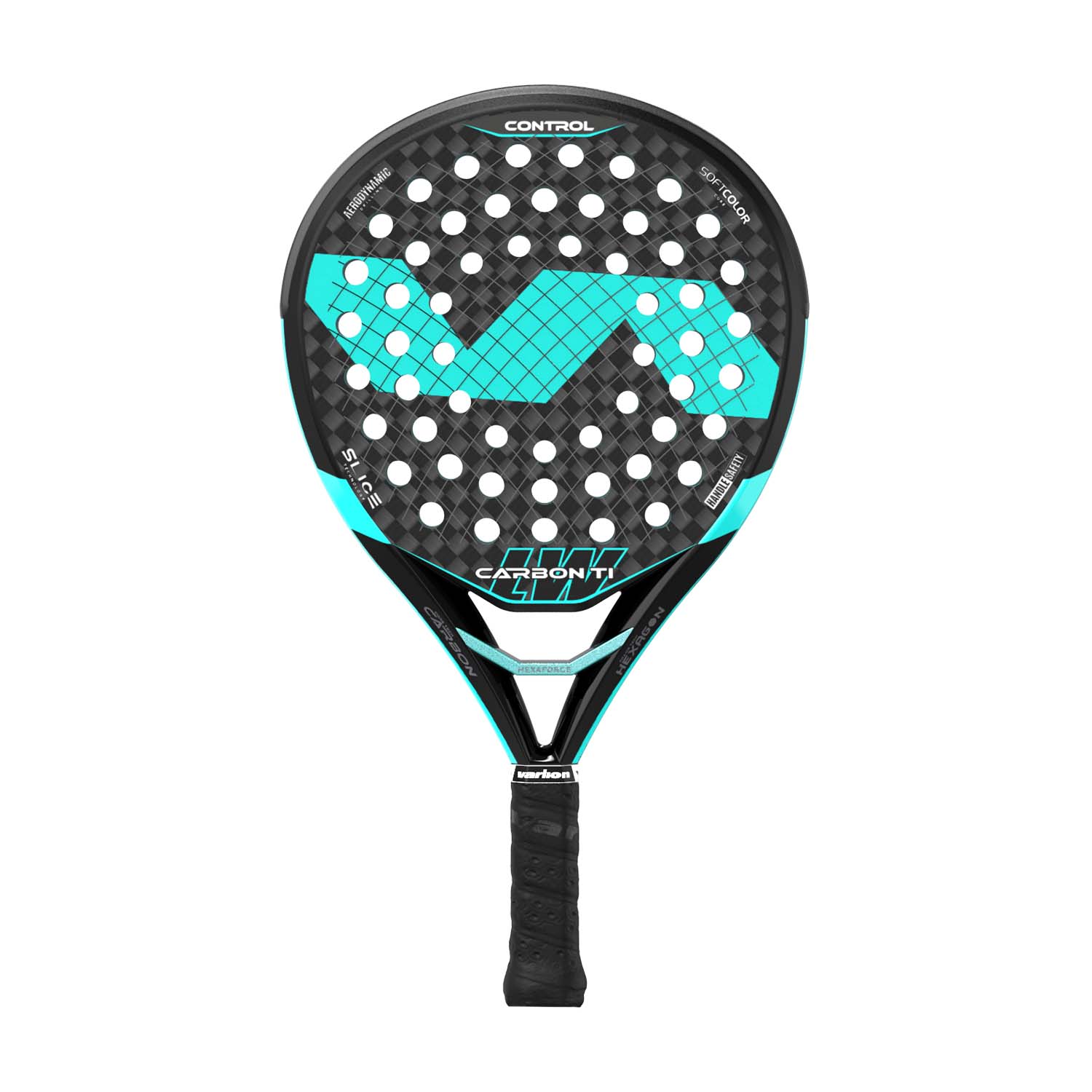 Varlion LW Carbon TI Padel Racket - Black/Turquoise