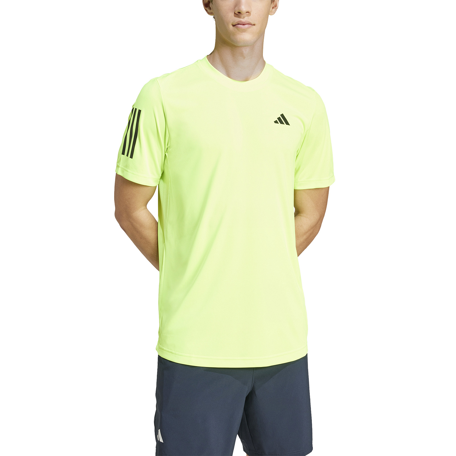 adidas Club 3 Stripes Men's Tennis T-Shirt - Black