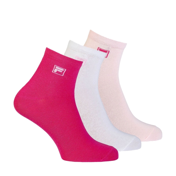 Fila Kurz Logo x 3 Tennis Socks Pink Panther