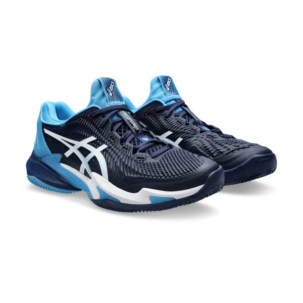 Asics Court FF 3 Novak Clay Men's Tennis Shoes - Blue Exspanse